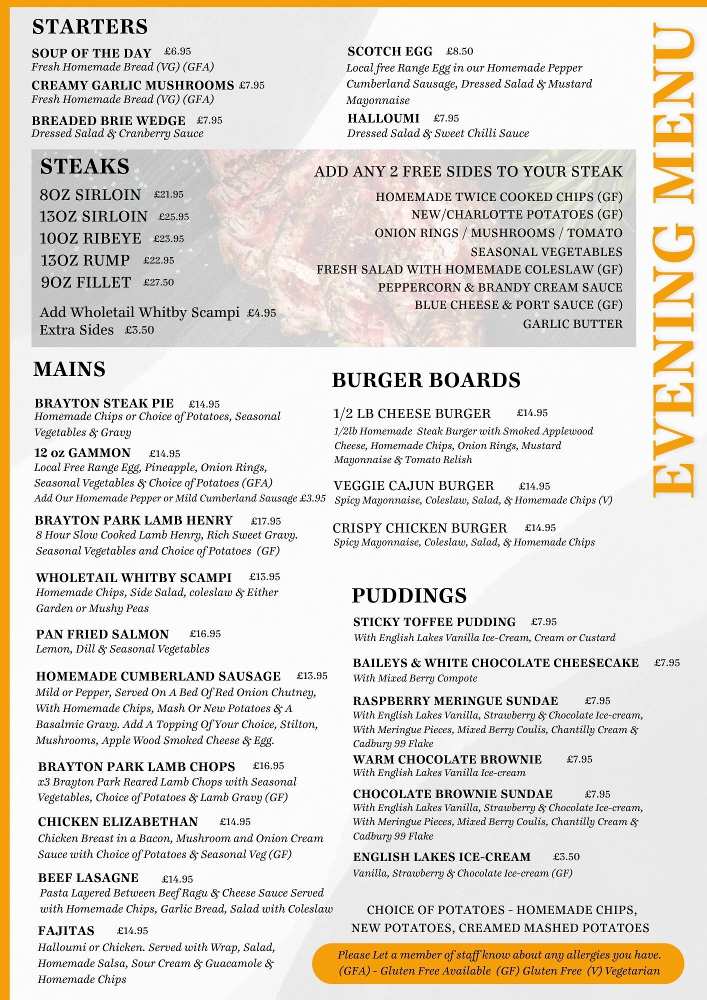 Cumbrian Produce at its Best | Lakeside Restaurant | Brayton Park